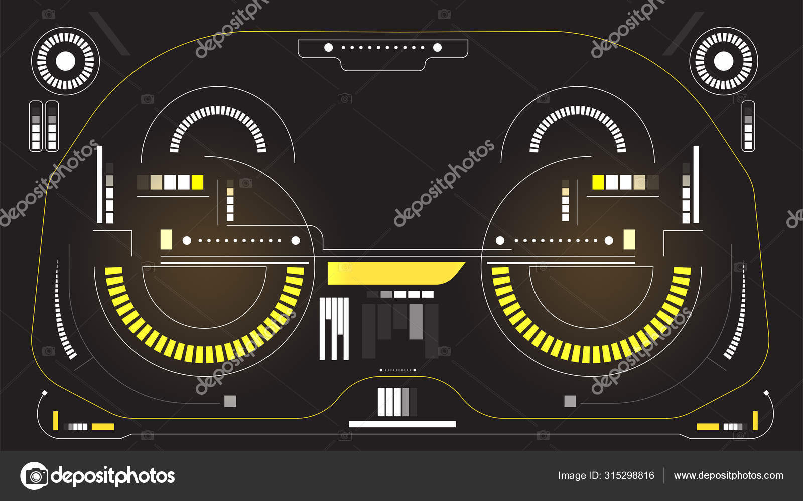 Hud display interface elements Stock Vector Image by ©ioat #315298816