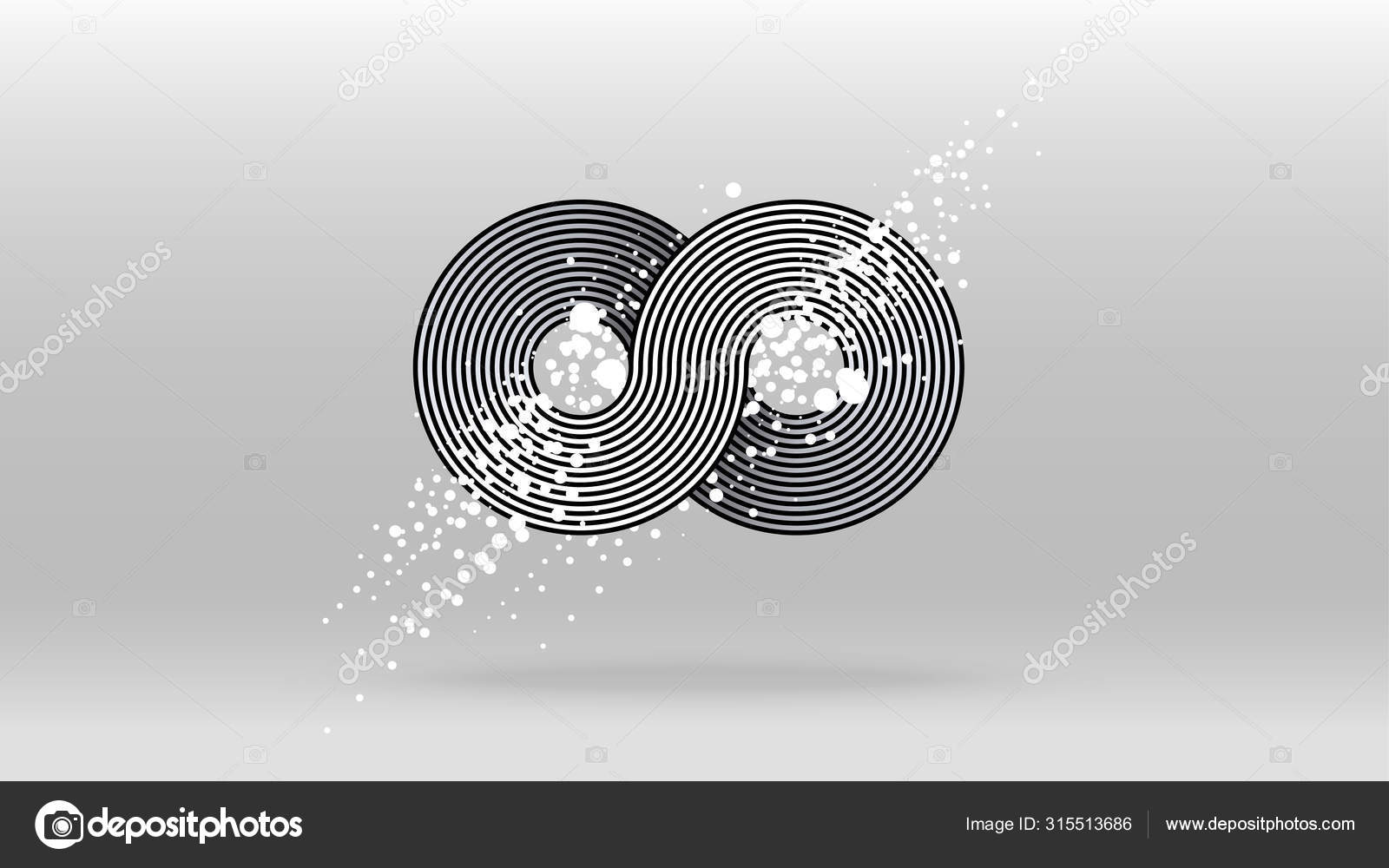 Black and white infinity icon element background Stock Vector Image by ...