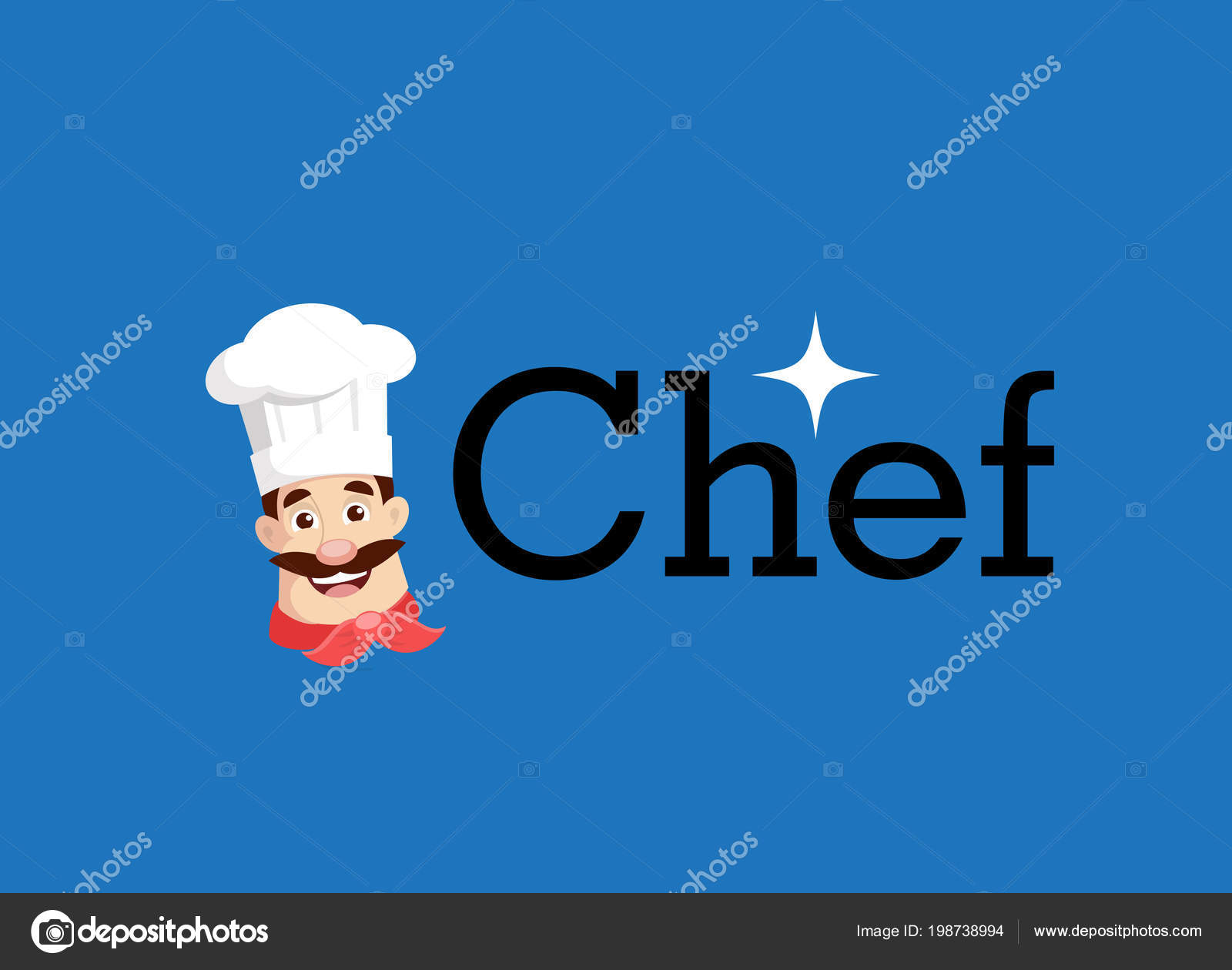 Chef Head Vector Ilustração vetor(es) de stock de ©CreativeBucket 198738994