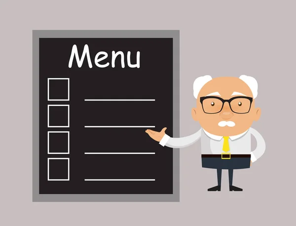 Corporate Business Character - Presenting Menu List Stock Vector Image ...