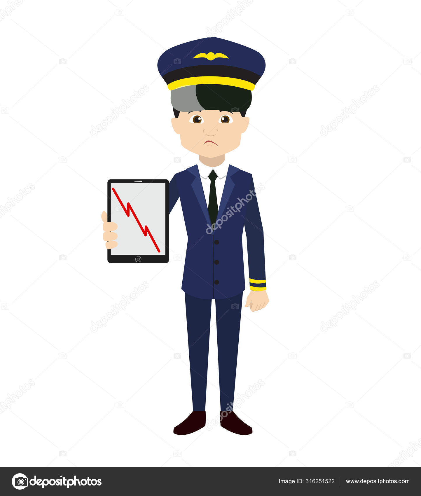 Pilot - Presenting Loss Graph on Tablet Stock Vector by ©CreativeBucket ... Pilot - Presenting Loss Graph on Tablet Stock Vector by ©CreativeBucket ...