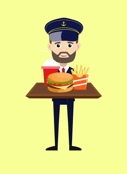 Professional Male - Presenting Fast Foods Stock Vector by ...