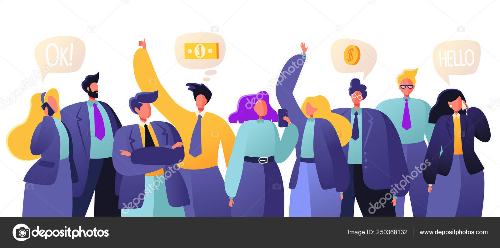 Business teamwork concept. People decide business questions, confer ...