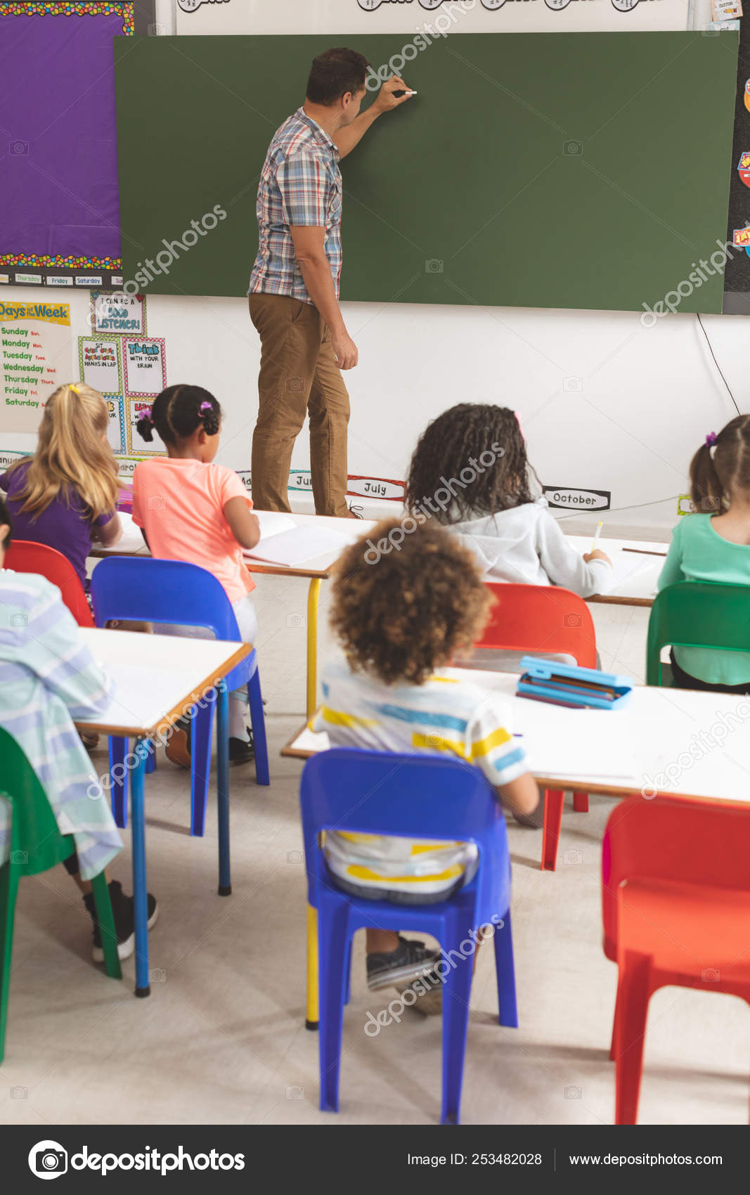 New Teacher From Behind View