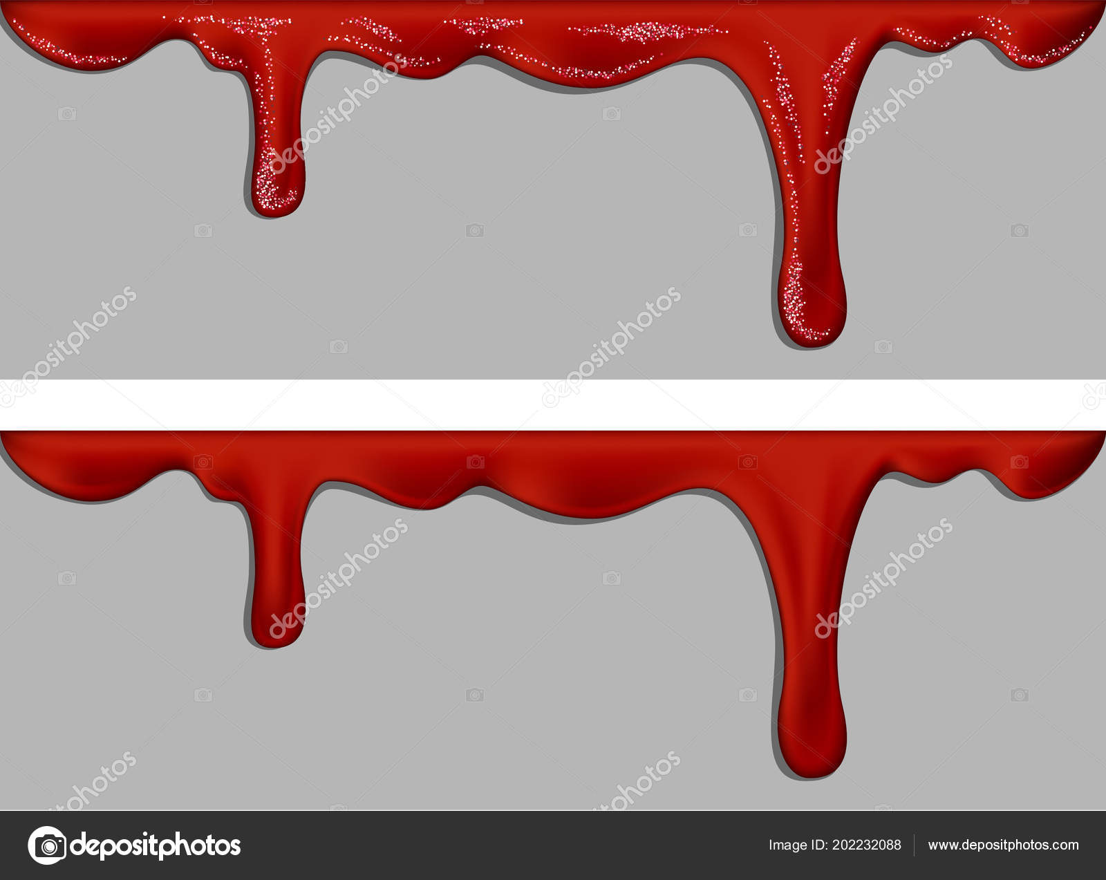 Set Borders Shiny Dripping Red Liquid Stock Vector Image by ...