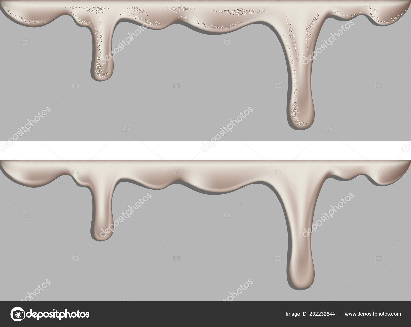 Set Borders Shiny Dripping Silver Liquid Stock Vector by ©lepusinensis ...
