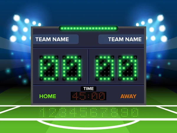 Stadium Electronic Sports Scoreboard Soccer Time Football Match Result ...