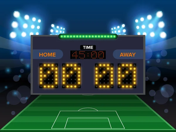 Stadium Electronic Sports Scoreboard Soccer Time Football Match Result ...