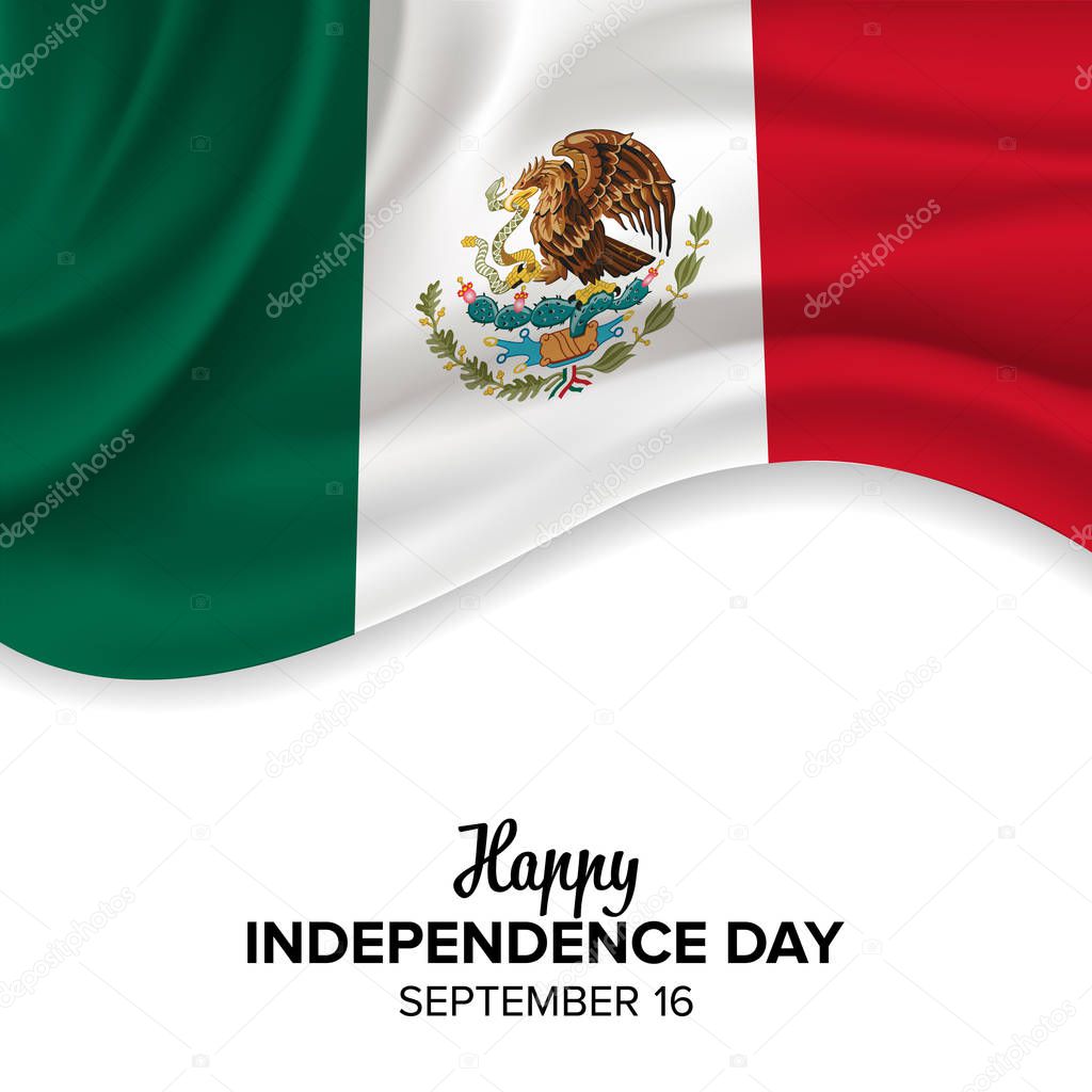 vector festivo ilustración del día de la independencia en México ...