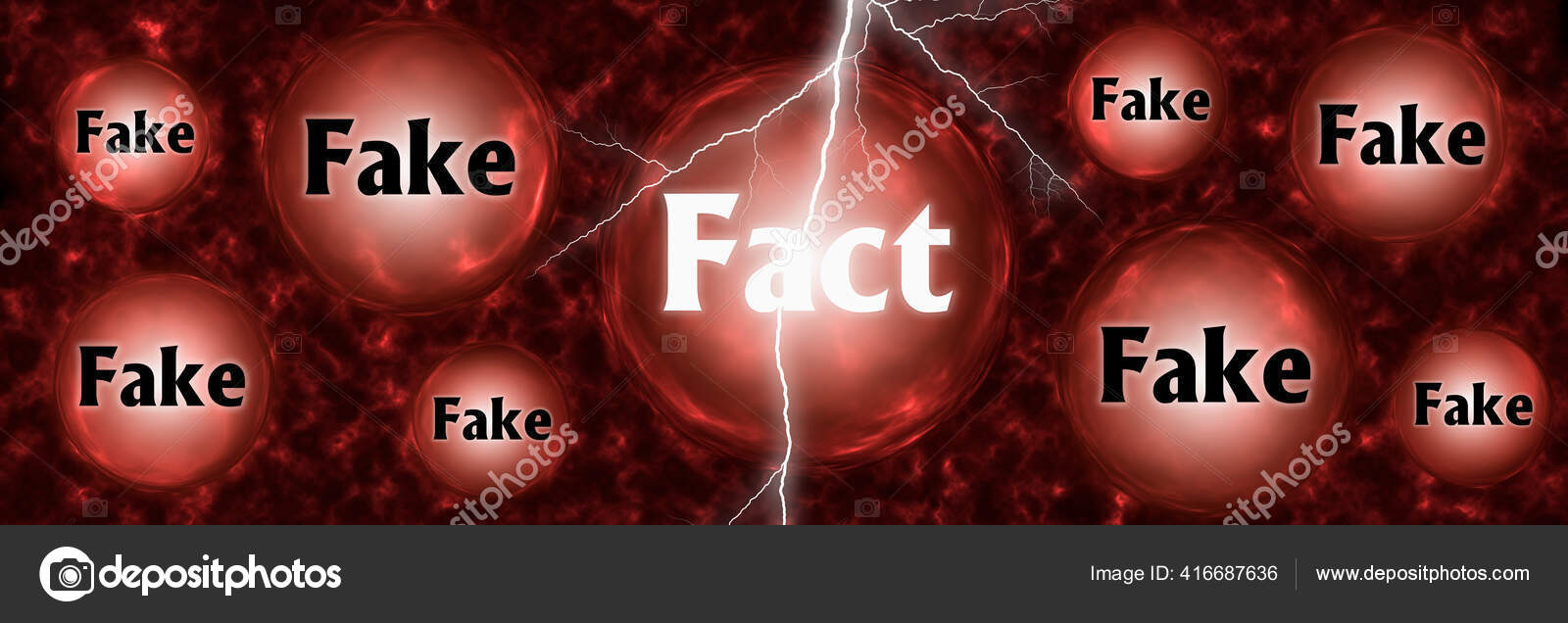 Abstract Background Fact Fake Concept Thinking Success Creativity ...