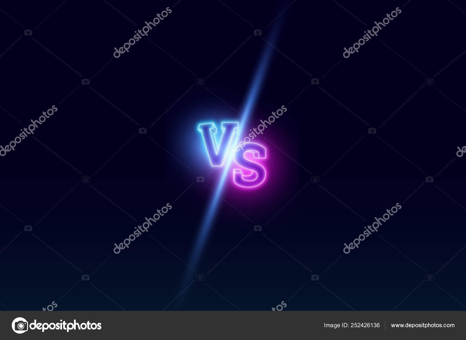 창조적 인 배경 블루 네온 대 로고 스포츠와 레슬링을 위한 편지 게임 컨셉 경쟁 레슬링 스포츠 3d 렌더링 3d 일러스트레이션 — 스톡 사진