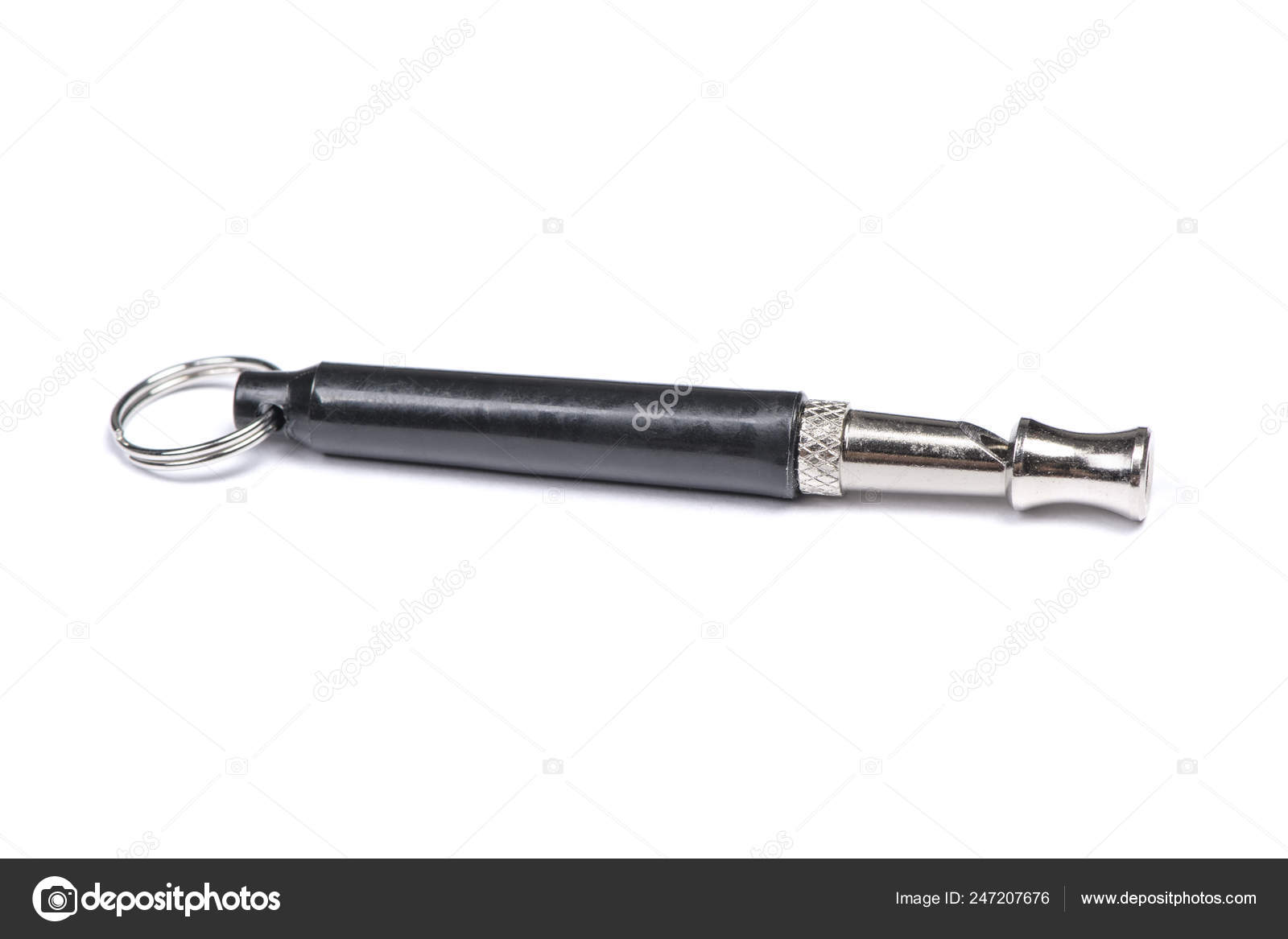 Metal Silver High Frequency Dog Whistle Isolated White Stock Photo by ...