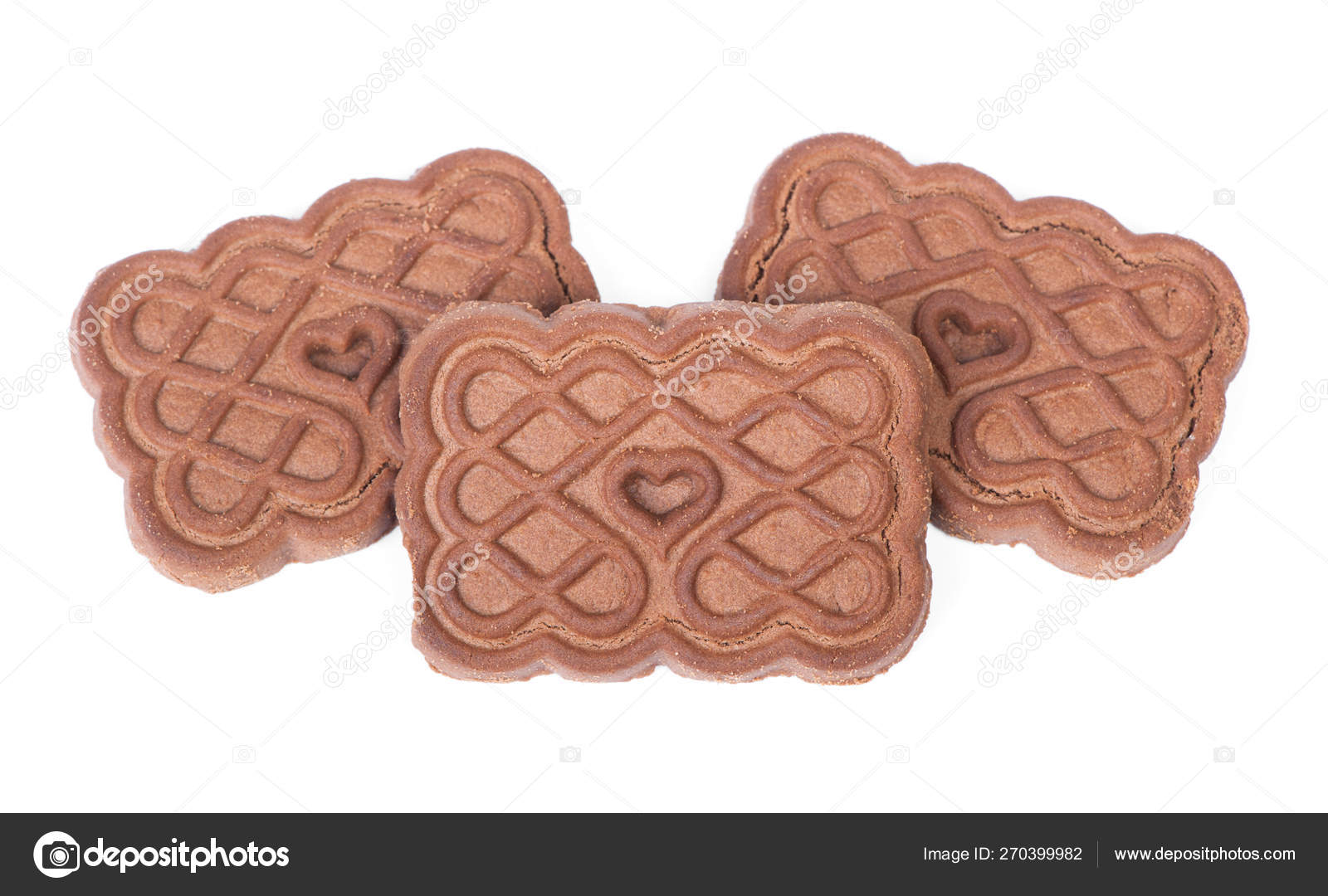 Group of rectangular chocolate chip cookies Stock Photo by ...