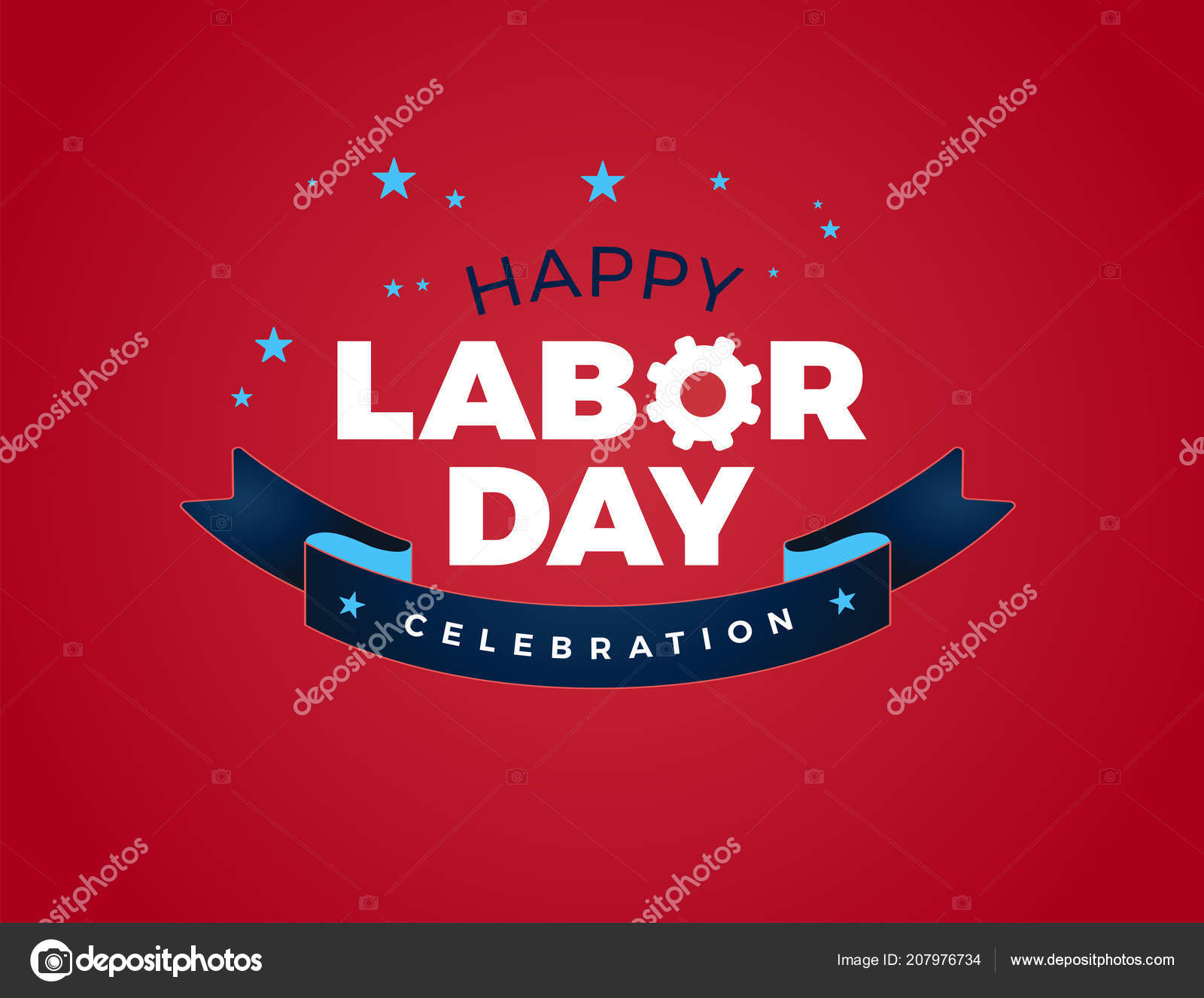 Happy Labor Day Celebration Text Vector Illustration Usa Labor Day ...