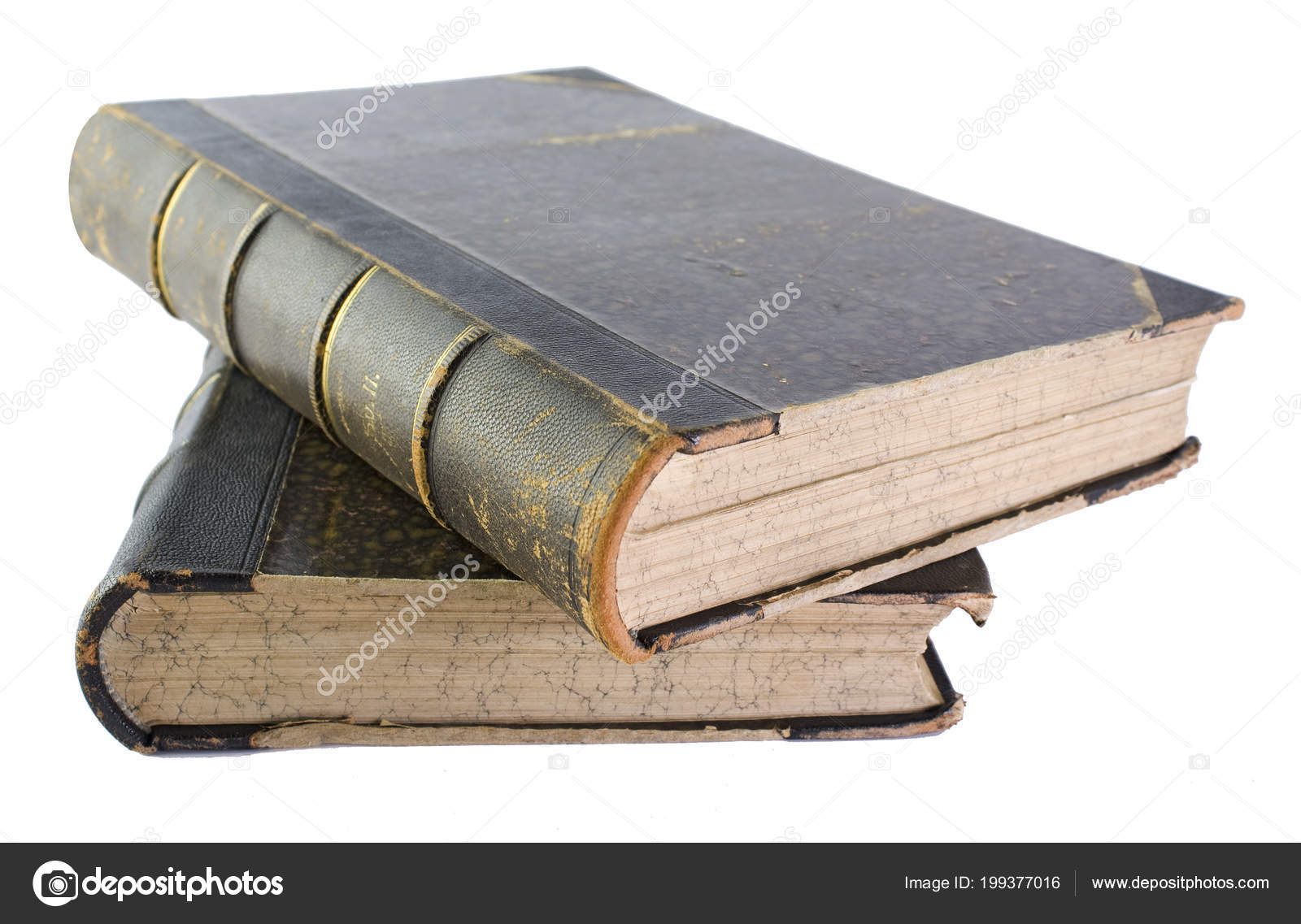 Stack Two Old Books Isolated White Background — Stock Photo © Gozer ...