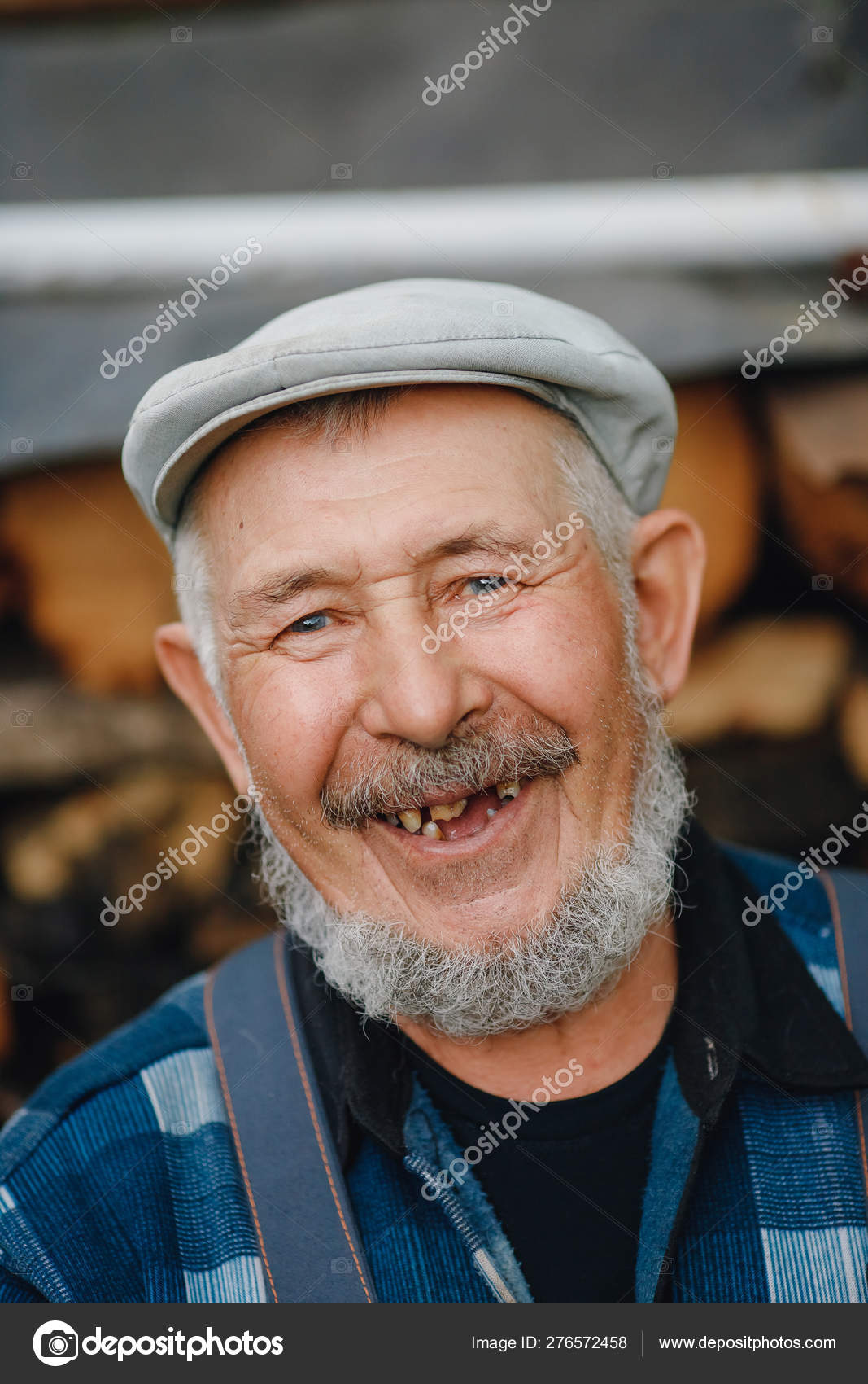 Senior elderly man with no teeth and caries looks smiles Stock Photo by ...