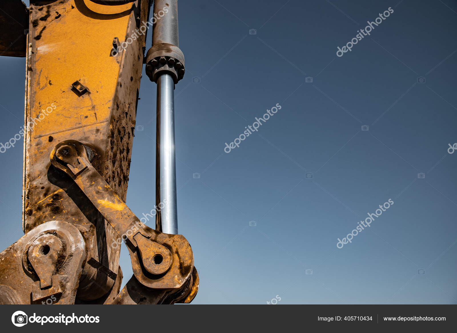 Pneumatic piston for machinery technology. Concept machine for lifting ...