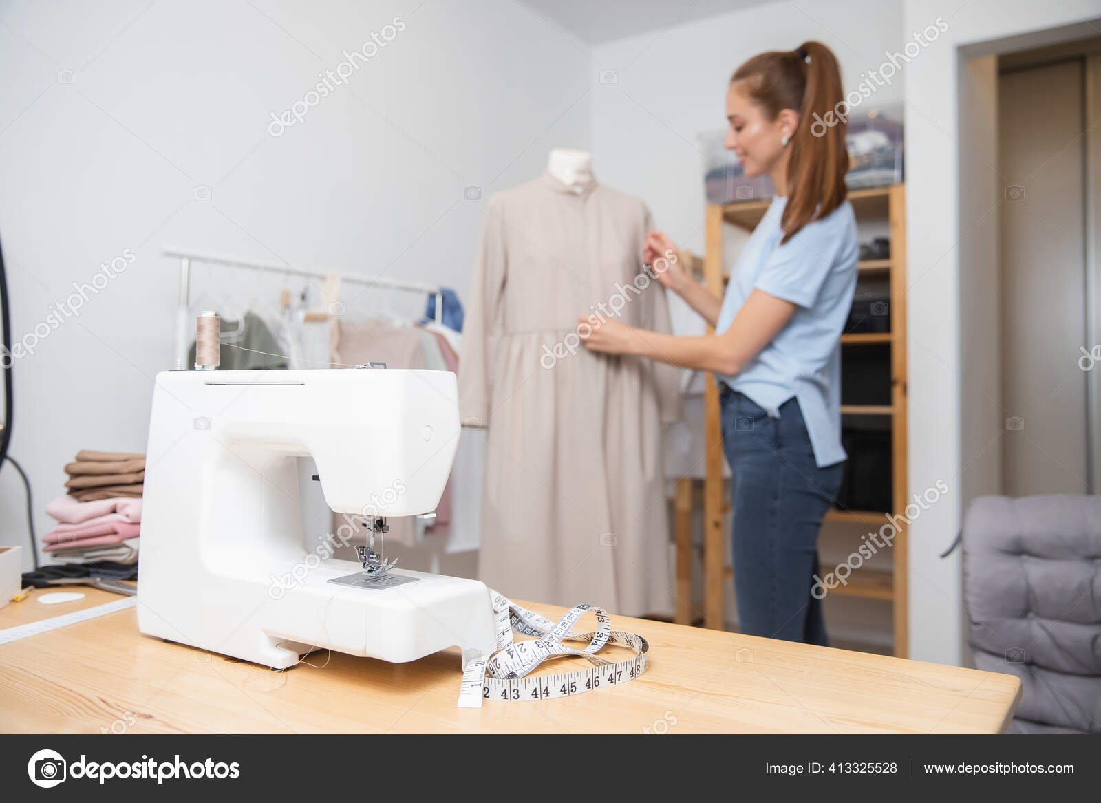 People Sewing Clothes
