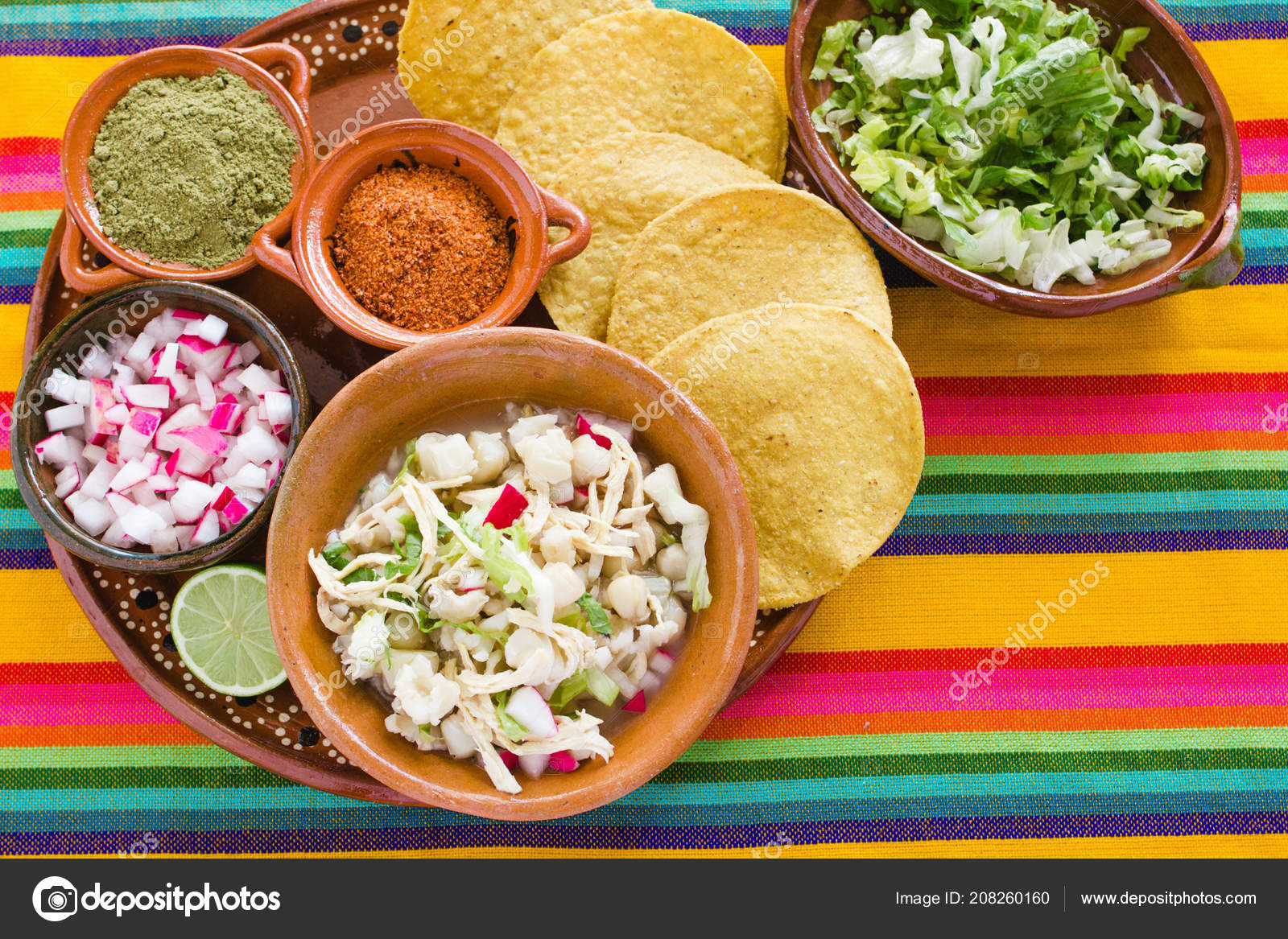 Pozole Sopa Maíz Mexicana Comida Tradicional México Hecha Con Granos ...