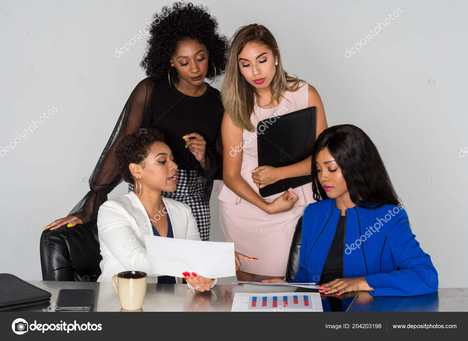 Group Of Black Business Women