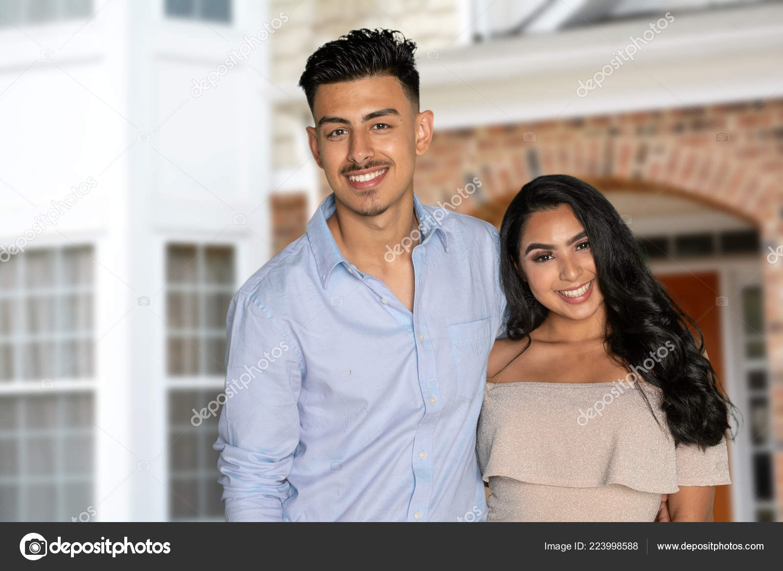 Young Happy Hispanic Couple Smiling Together — Stock Photo © rmarmion ... Young Happy Hispanic Couple Smiling Together — Stock Photo © rmarmion ...