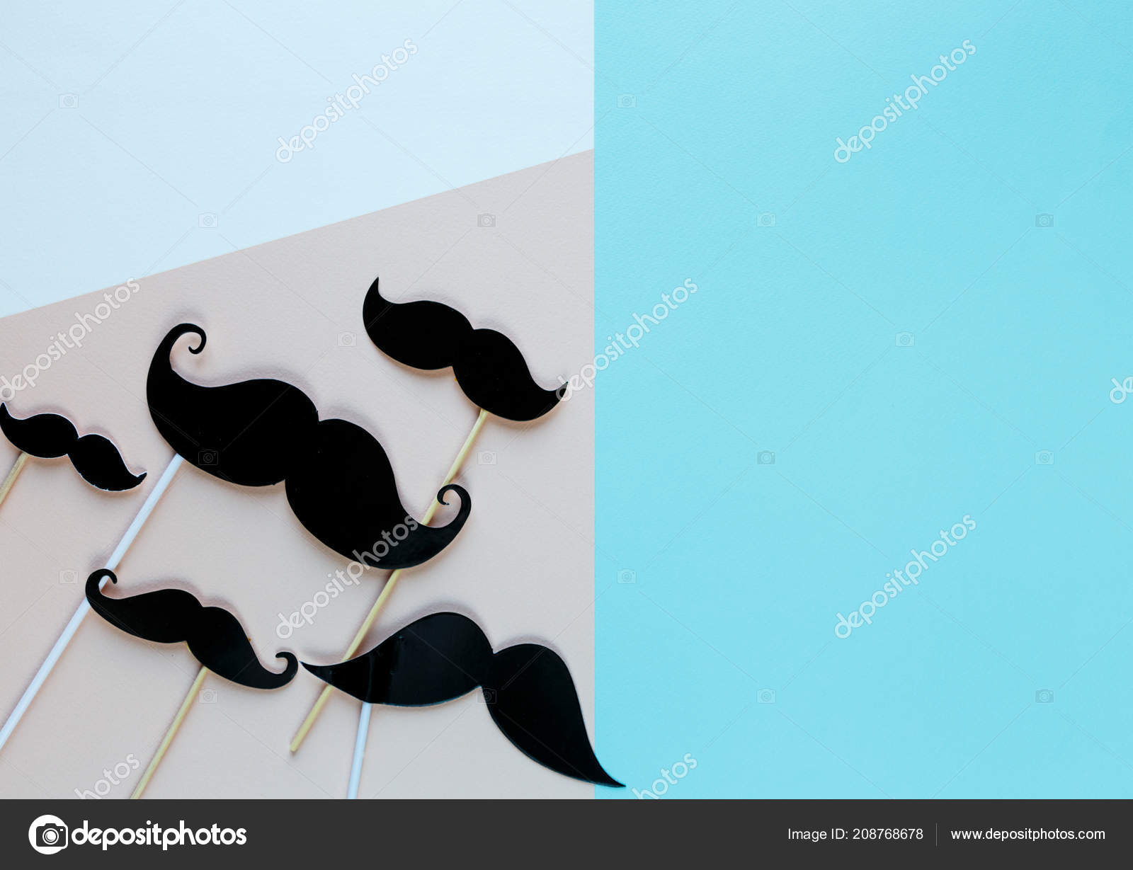Colorful Mustache Cut Out
