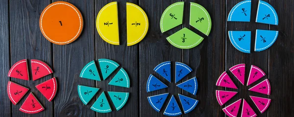 Colorful Math Fractions Bright Backgrounds Interesting Math Kids ...