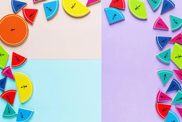 Colorful Math Fractions Bright Backgrounds Interesting Math Kids ...