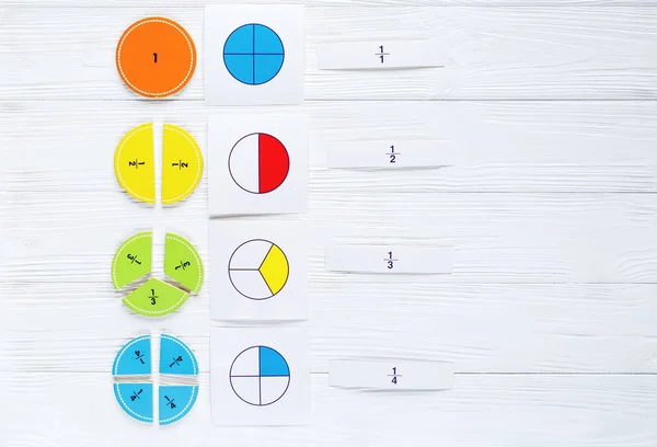 Colorful Math Fractions Bright Backgrounds Interesting Math Kids ...