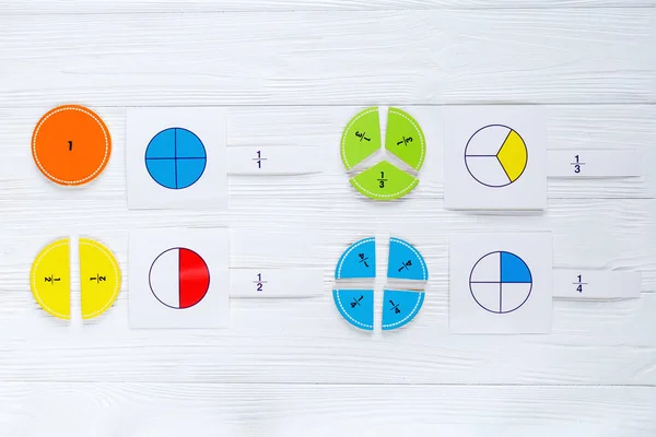 Colorful Math Fractions Bright Backgrounds Interesting Math Kids ...