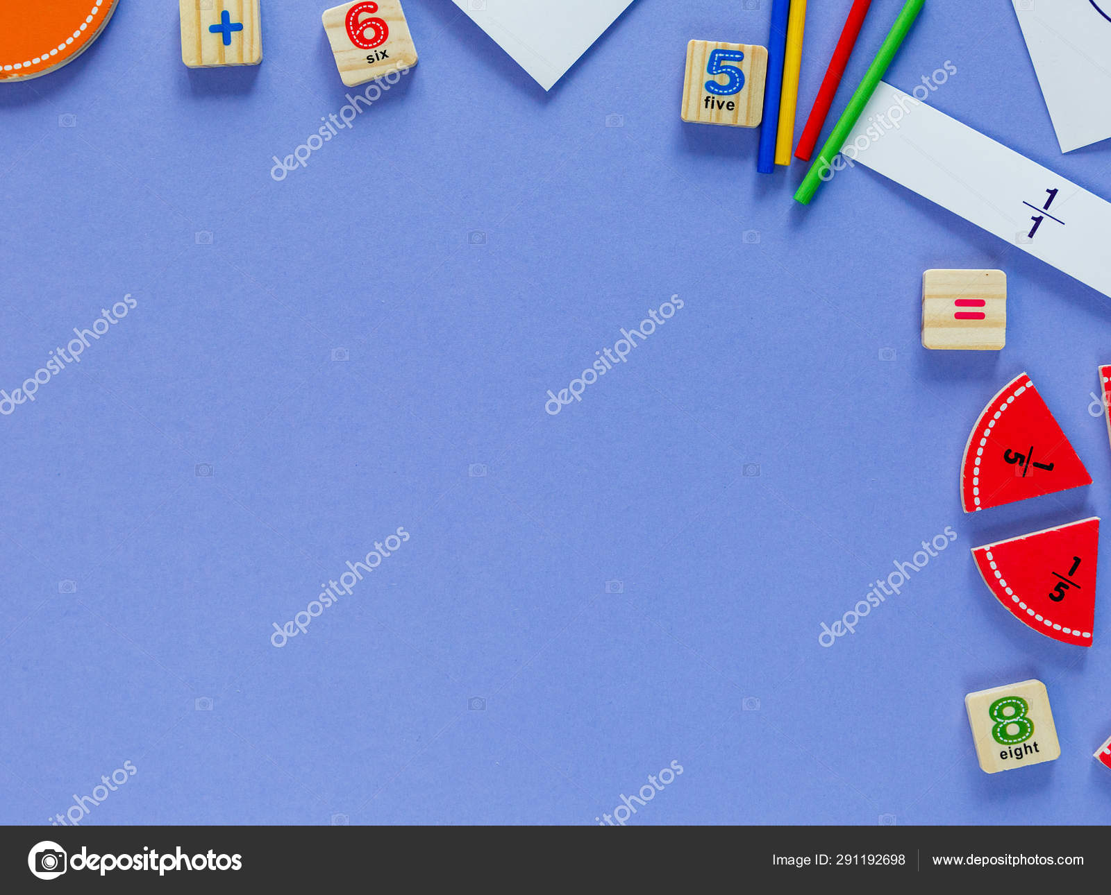 Mathematics Background For Kids Colorful Math Fractions Bright