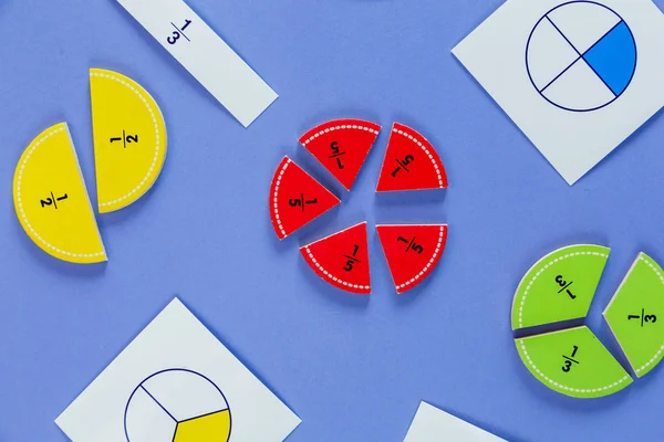 Colorful Math Fractions Bright Backgrounds Interesting Math Kids ...