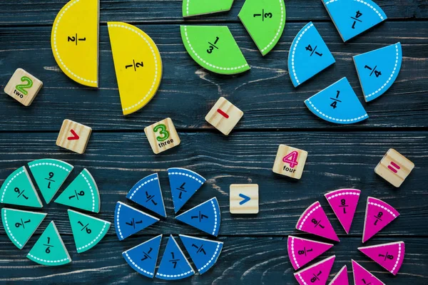 Colorful Math Fractions Bright Backgrounds Interesting Math Kids ...