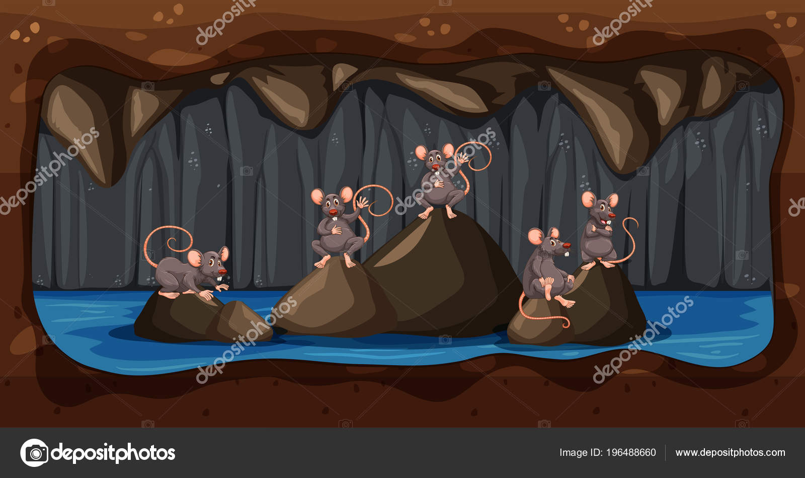 Dirty Underground Rat House Illustration Stock Vector by ...