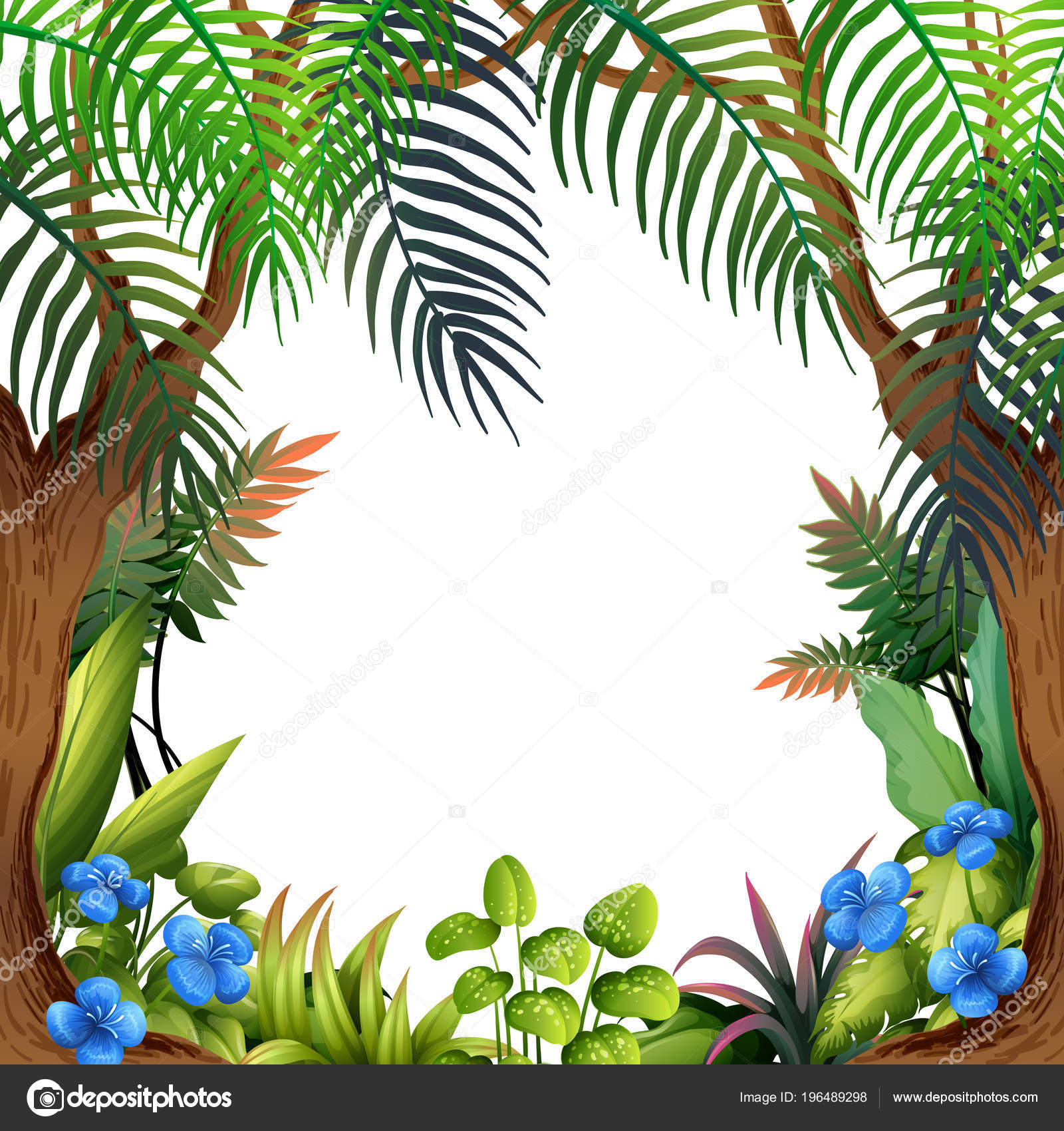 Beautiful Forest Flower Template Illustration Stock Vector Image by ...