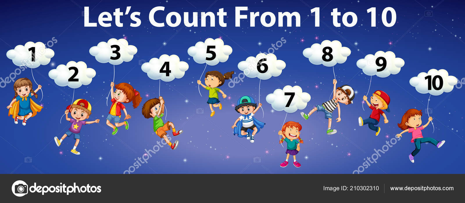 Matemáticas Contar Número Ilustración Vector de stock por ...