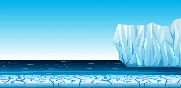 A cold arctic landscape illustration - Stock Image - Everypixel