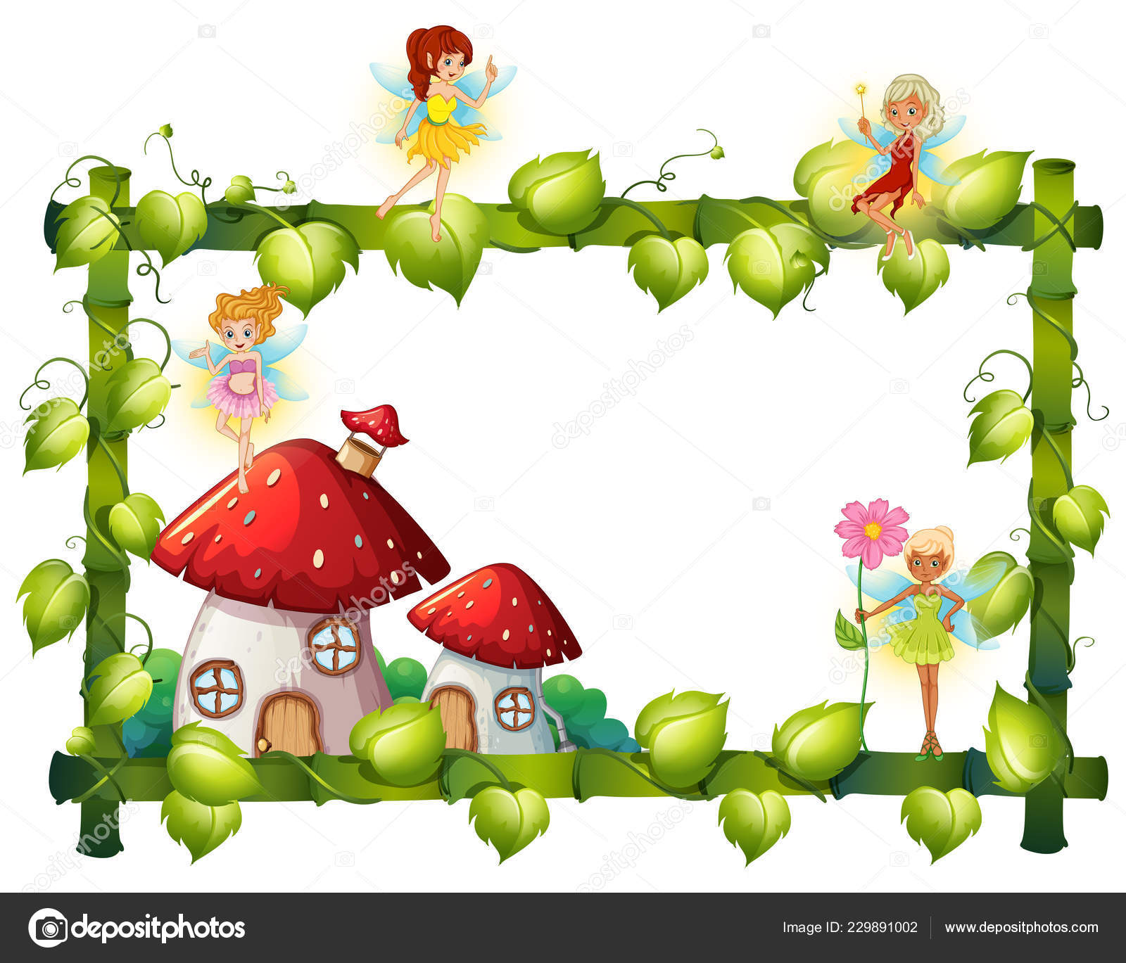 Magic Fairy Tale Frame Illustration Stock Vector Image by ...