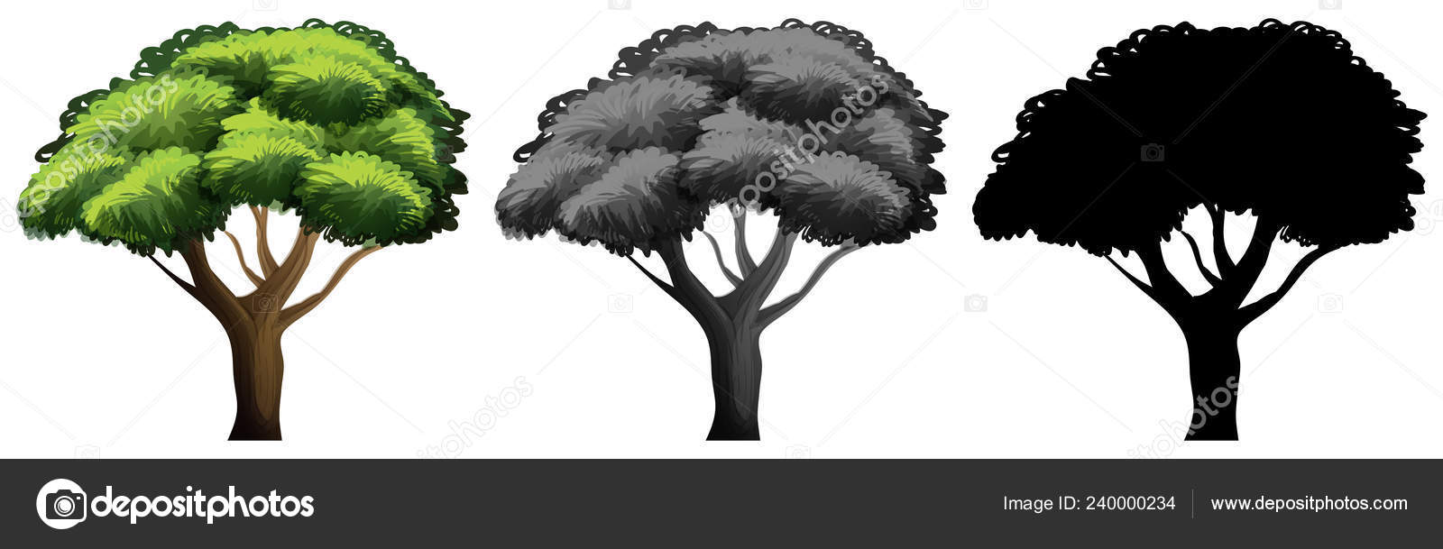 Set Different Tree Design Illustration Stock Vector Image by ...