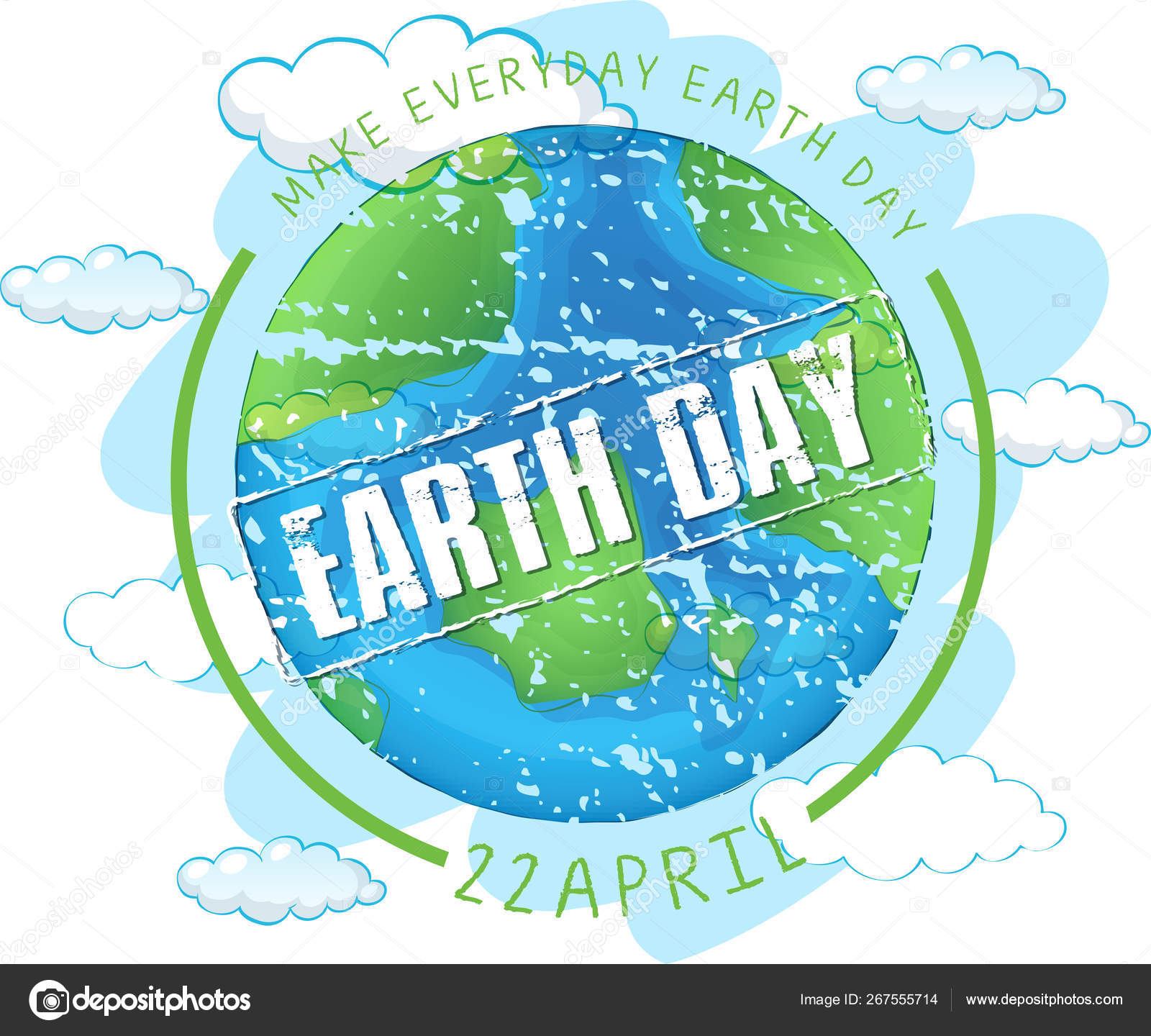 Un icono del día de la tierra Vector de stock #267555714 de ©interactimages