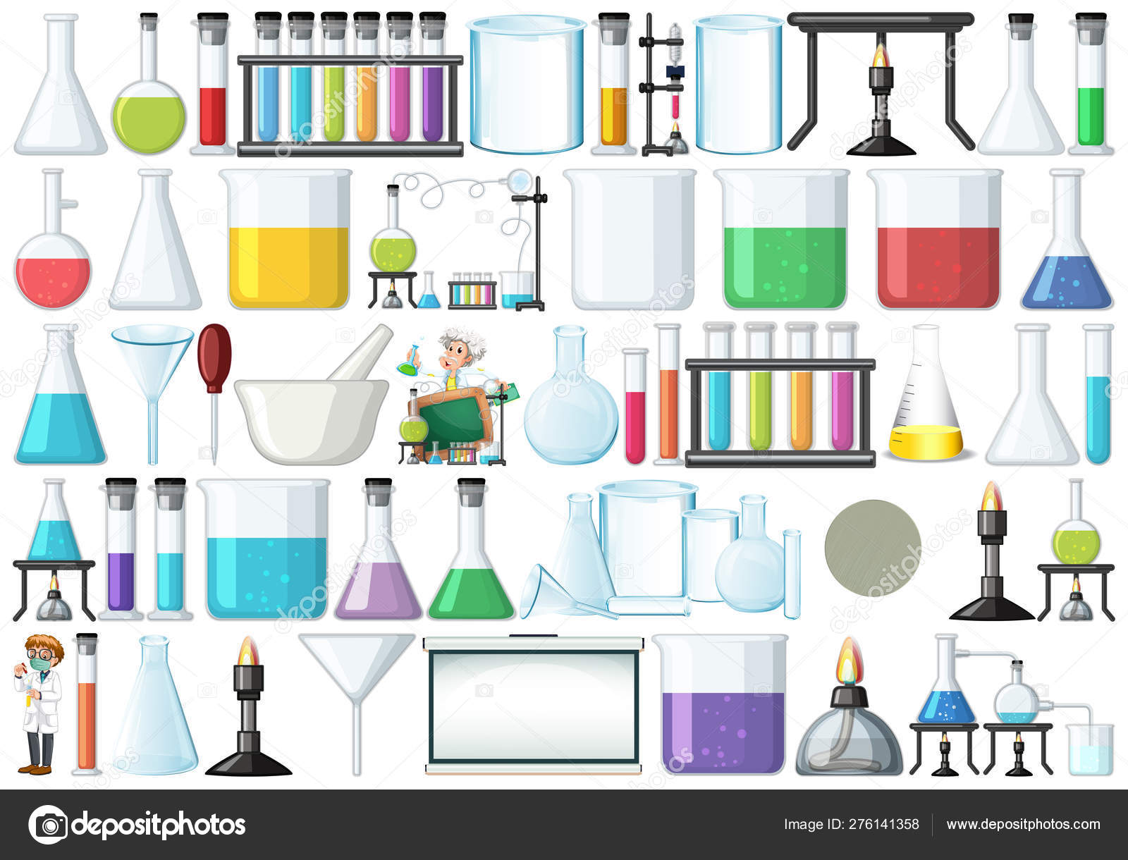Set of lab object Stock Vector Image by ©interactimages #276141358