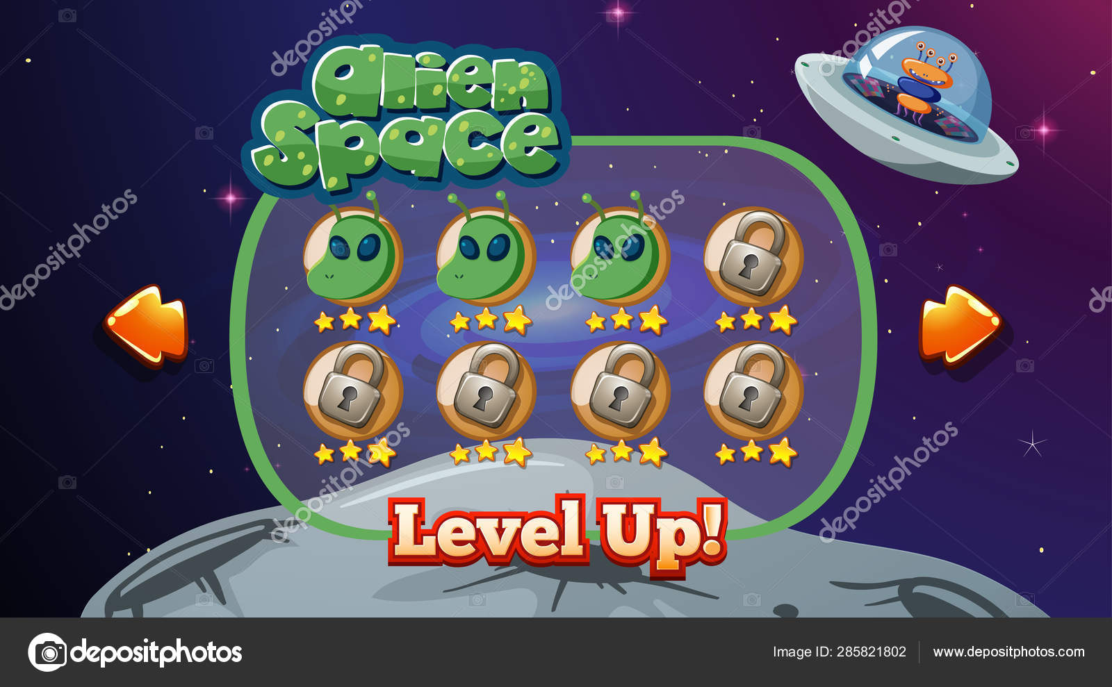 Alien space game background Stock Vector Image by ©interactimages ...
