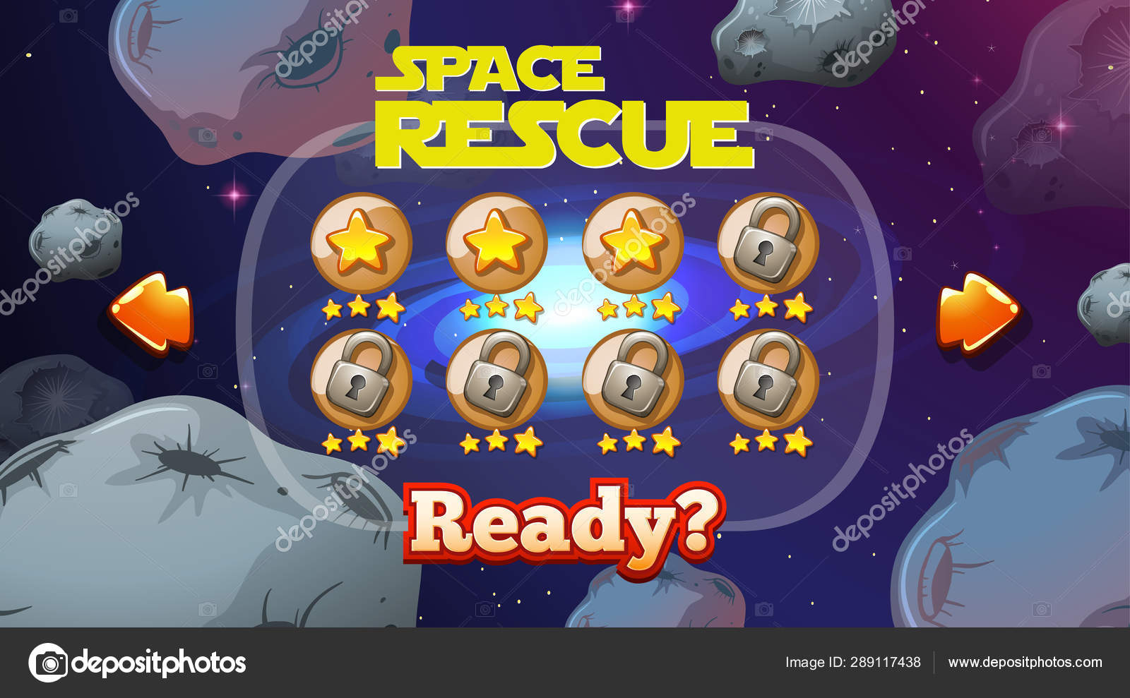 Space rescue game background Stock Vector Image by ©interactimages ...