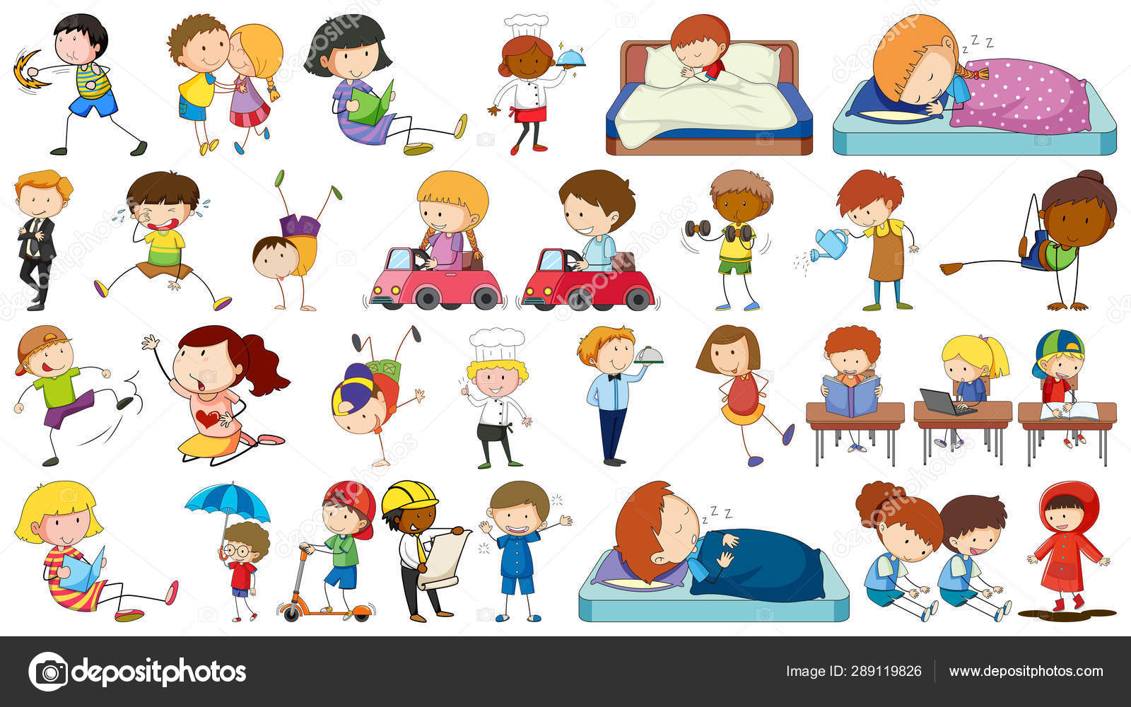 Collection of simple characters Stock Vector Image by ©interactimages ...
