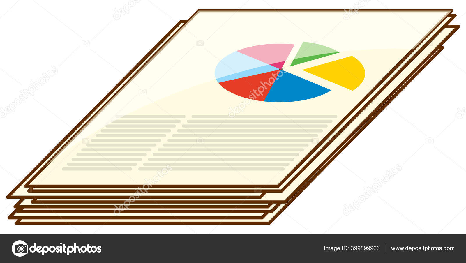 Pile Papers White Background Illustration Stock Vector Image by ...