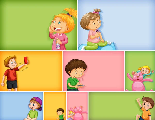 Kids daily routine imágenes de stock de arte vectorial | Depositphotos