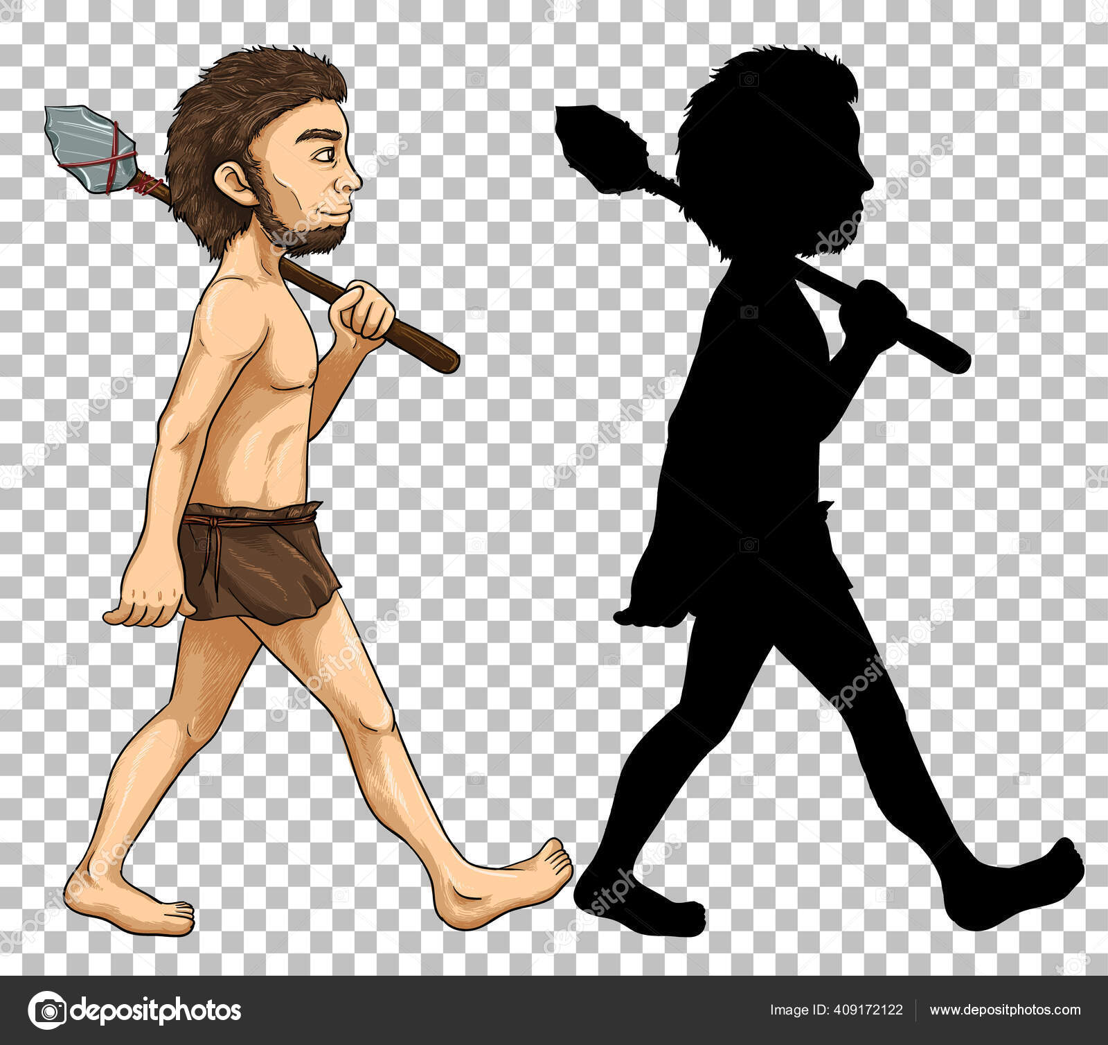 Evolución Humana Ilustración Fondo Transparente Vector de stock ...