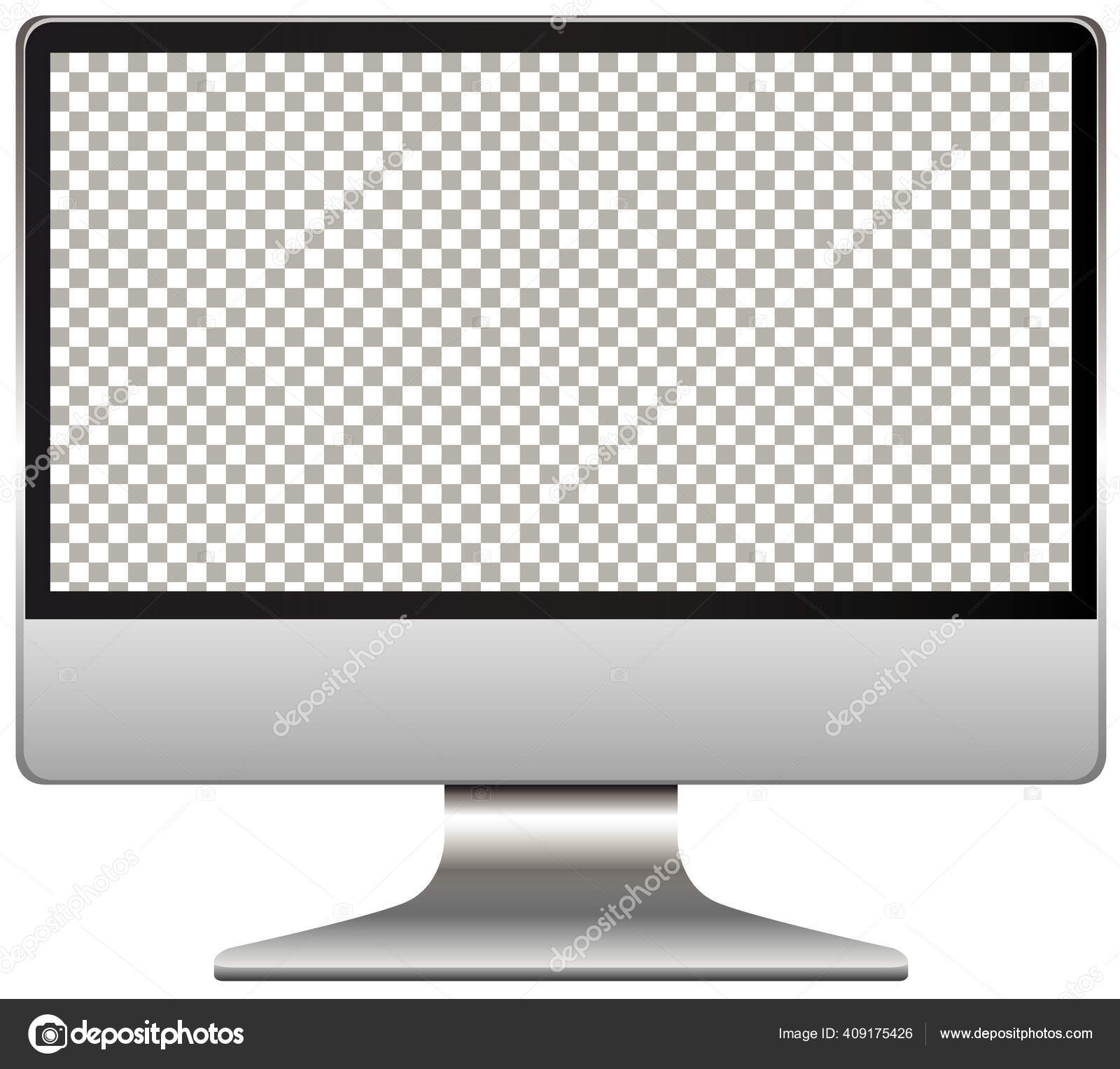 Computer Monitor Transparent Desktop Background Illustration Stock ...