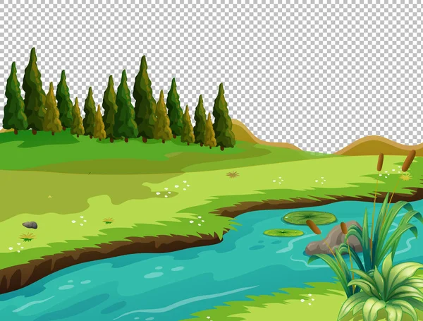 Nature Outdoor Landscape Transparent Background Illustration Stock ...