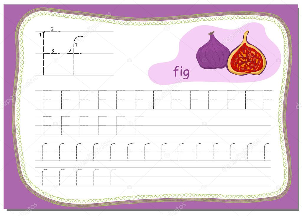 Receta para niños, cómo escribir la letra F. La palabra para esta letra ...